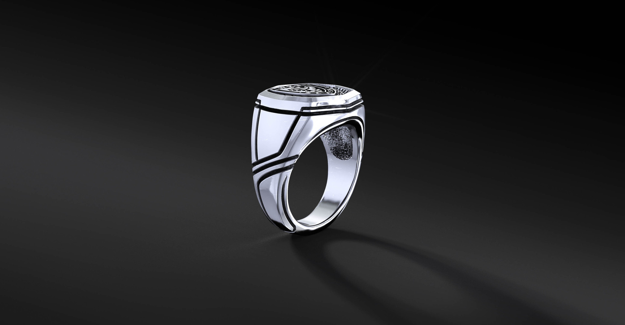 Sygnet WKS "Octagon" Mono Ag925 I ENIGMA Jubiler